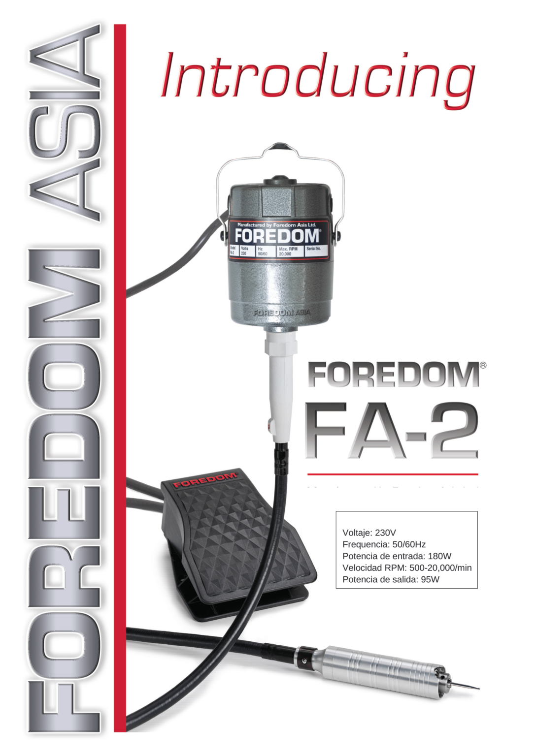 Motor de Colgar FOREDOM (Conector Estadounidense 220V) | Graboutil ...